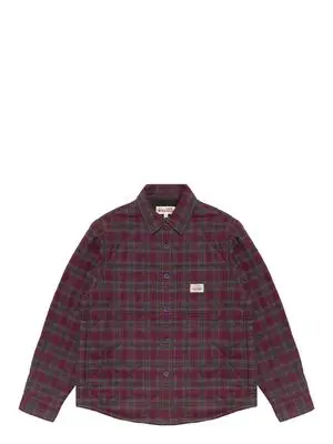 STÜSSY Quilted Plaid Shirt Jacket 'grey'