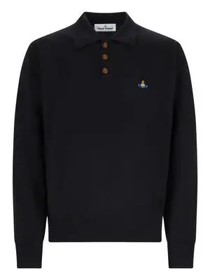 VIVIENNE WESTWOOD Polo "mark" In Maglia Di Lana