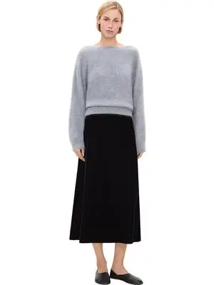 THEORY Fluid Skirt In Stretch Velvet