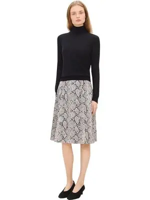 THEORY Double Vent Skirt In Python Wool
