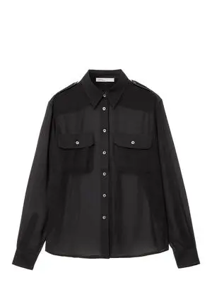 ALLSAINTS Maven Relaxed-fit Military Shirt Black