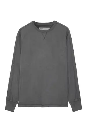 ALLSAINTS Isaac Waffle-knit Long-sleeve T-shirt Grey