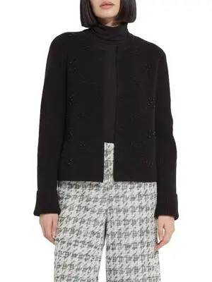 LYSSÉ Calliope Faux Pearl Embellished Cardigan