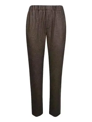 MAX MARA Herringbone-jacquard Slim-fit Trousers