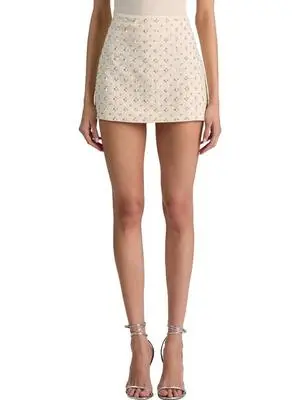 ALICE + OLIVIA Rubi Embellished Mini Skirt