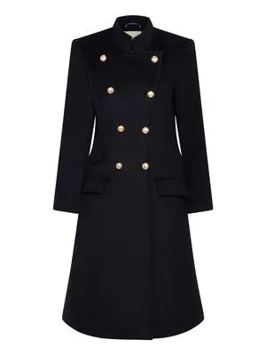 GUINEA Navy Wool Coat