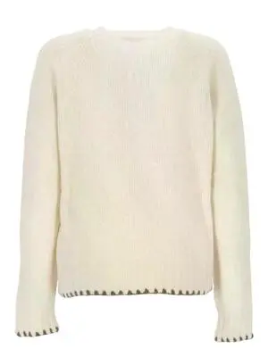 OLIVER LATTUGHI Blanket-stitch Raglan-sleeve Sweater