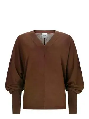 NUDE V-neck Batwing-sleeve Sweater