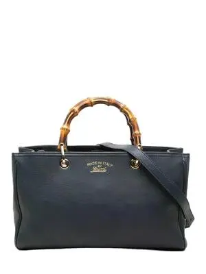 GUCCI 2000-2015 Medium Calfskin Bamboo Shopper Satchel