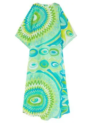 EMILIO PUCCI Bersaglio-print Cotton Kaftan Dress