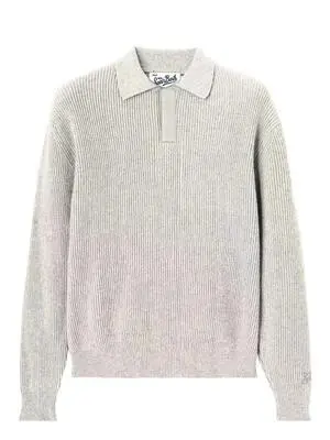 MC2 SAINT BARTH Off White Downing Wool Ribbed-knit Polo