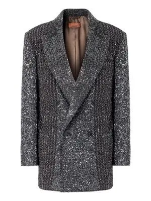MISSONI Jacket With Lapels In Lamé Viscose Blend