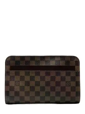 LOUIS VUITTON 2003 Damier Ebene Saint Louis Pochette Clutch Bag