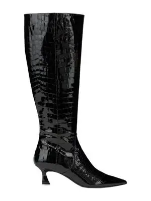 STUART WEITZMAN Vinnie Croc-embossed Leather Knee-high Boots
