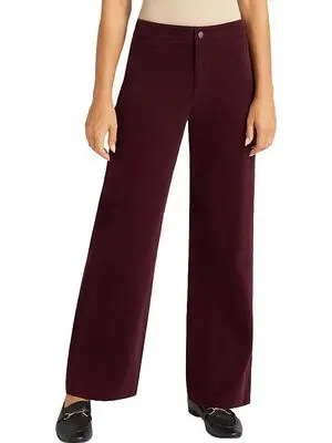 MATTY M Pippa Cotton Blend Corduroy Straight Pants Fig