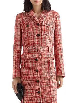 PRADA Single-breasted Tweed Jacket