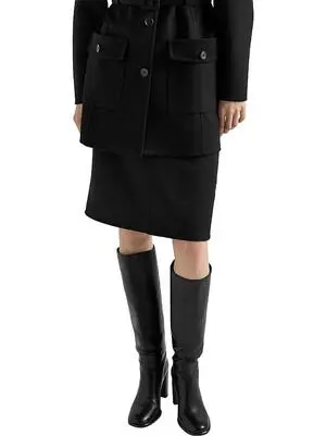 PRADA Double Cloth Midi Skirt
