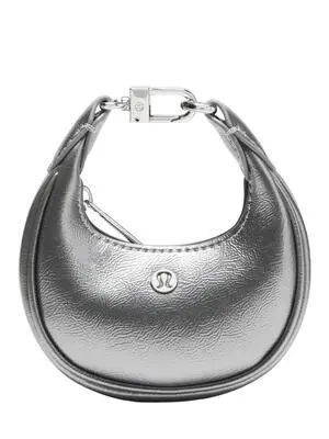 Lululemon Crescent Bag Nano Textured Leather Alternative Feather Grey/silver
