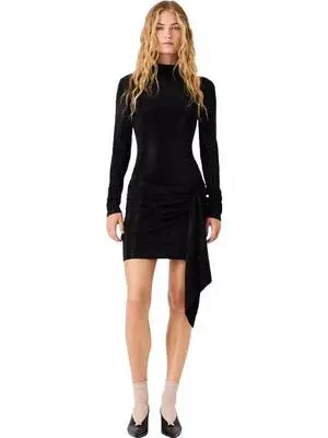 MAJE Short Rhinestone Dress With Bow