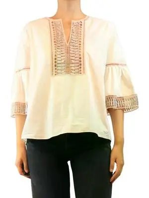 TEMPERLEY LONDON Embroidered Tiered-sleeve Blouse