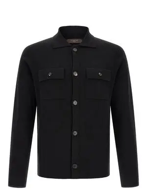 ZANONE Knitted Sahariana Jacket Black