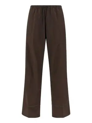 YVES SALOMON Leather-insert Trousers