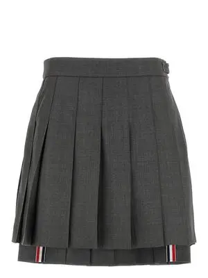 THOM BROWNE 'twill Pleated' Skirt
