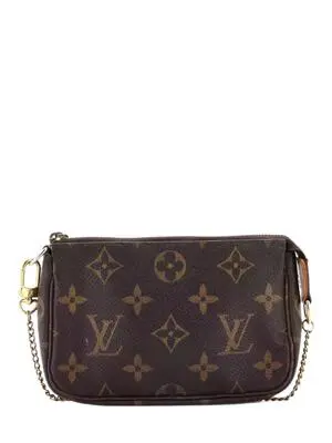 LOUIS VUITTON Pochette Accessoires Monogram Canvas Mini Clutch Bag