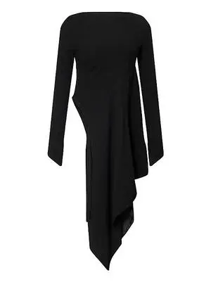 MARC LEBIHAN Asymmetric-Hem Crepe Top