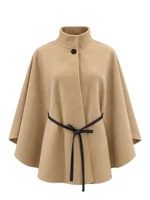 JAMES LAKELAND James Lakeland Camel Belted Wrap Cape