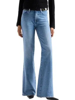 7 FOR ALL MANKIND Modern Dojo Embellished High Waist Flare Jeans