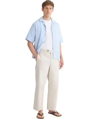 Everlane Cropped Slub Trousers - Peyote