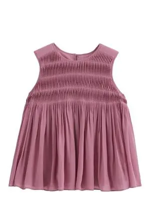 Everlane Twisted Pleat Tank Top - Heather Rose