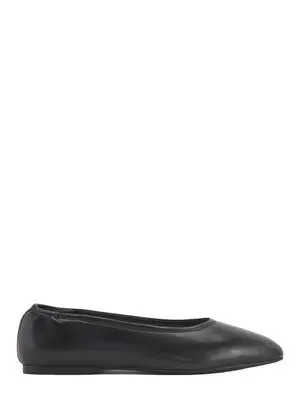 Everlane Made In Italy Leather Flat - Black Leather