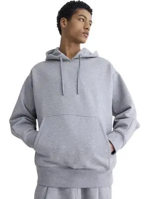 Everlane Luxe Fleece Hooded Sweatshirt - Vintage Heather Grey