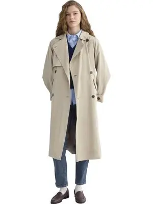 Everlane Drapey Twill Trench Coat - Trench Coat Khaki