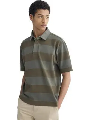 Everlane Vintage Rugby Polo Shirt - Overdye Olive Night
