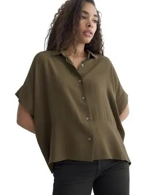 EVERLANE The Boxy Shirt In Washable Silk