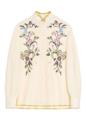 VALENTINO Valentino Embroidered Linen Shirt