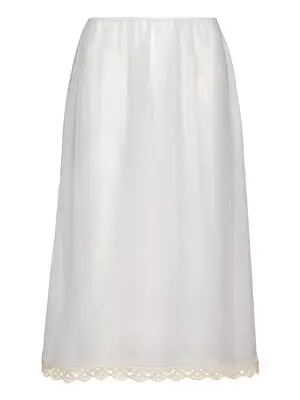 Magda Butrym Lace-Trim Midi Skirt White