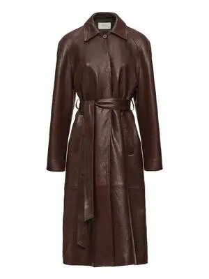 MAGDA BUTRYM Grained Leather Trench Coat
