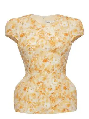 Magda Butrym Floral Peplum Top - Print