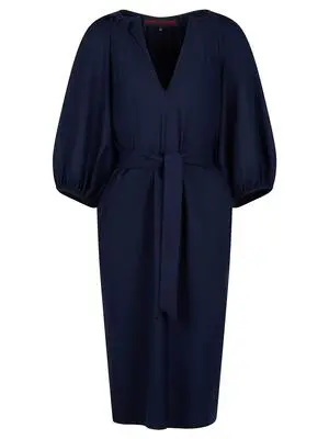 MARTIN GRANT Martin Grant Wool-Blend Balloon-Sleeve Midi Dress