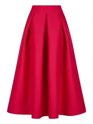Martin Grant Wool-silk A-line Pleated Midi Skirt - Pink