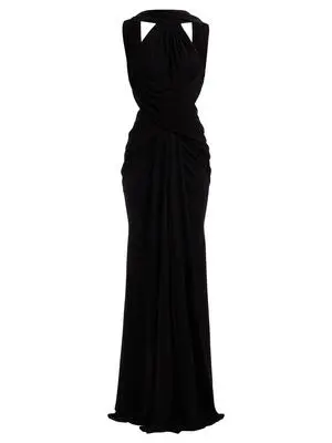 Elie Saab Open-back Gown - Black