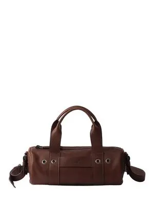 Prada Leather Top-Handle Bag Cocoa Brown