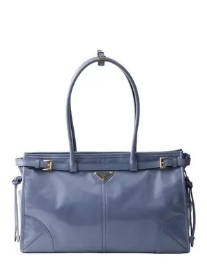Prada Bonnie Large Leather Handbag - Blue