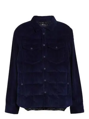 Moncler Gelt Quilted Corduroy Shirt Jacket - Dark Electric Blue
