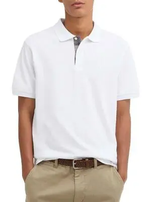 Barbour Tailo Fit Pima Cotton Polo - White