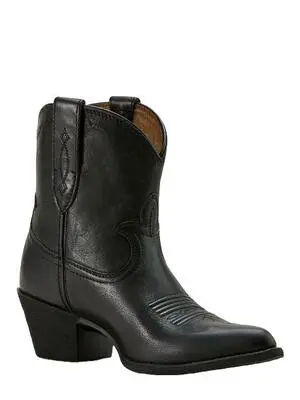 Ariat Maggie J Toe Short Western Boots - Black Night